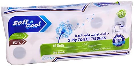 Soft n Cool toilet tissue Rolls 200 Sheet- 10 Rolls per pack price in ...