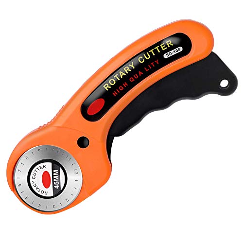 45mm Rotary Cutter, Daindy Rotary Fabric Cutter with Safety Lock ...