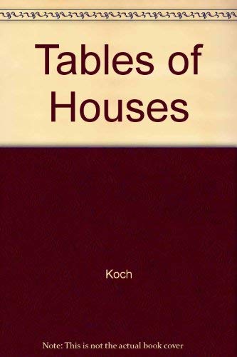 AFA Tables of Houses: Koch System: Astro Numeric Service: 9780866902519 ...