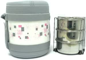 Cello Designer-4 Stainless Steel 4-Tier Tiffin Lunch Hot Food Carrier ...