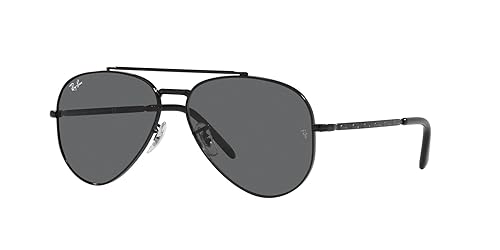 Ray-Ban RB3625 New Aviator Sunglasses, Black/Dark Grey, 55 mm in Kuwait ...