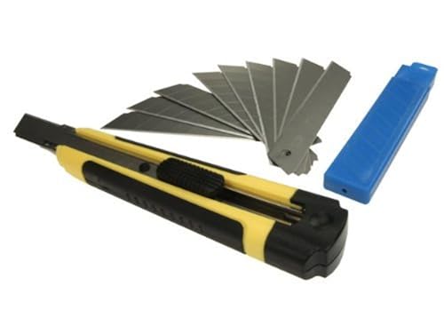 SDI-5431 Snap-Off Utility Knife with 12 Set of Sk2+cr Blades, 18mm ...