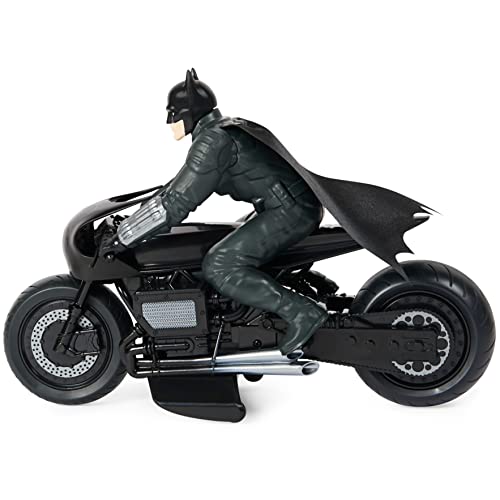 DC Comics, The Batman Batcycle RC with Batman Rider Action Figure ...
