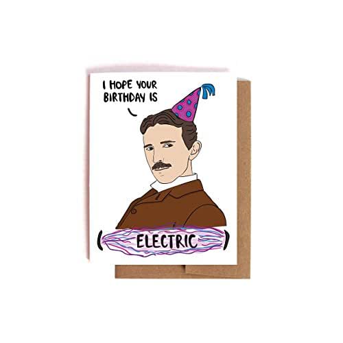 Amazon.com: Nikola Tesla Birthday Card -- Funny / Geeky / Nerdy ...
