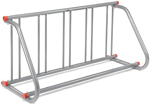 61-5/8"L Grid Bike Rack, Single Sided, Powder Coated Steel, 5-Bike ...