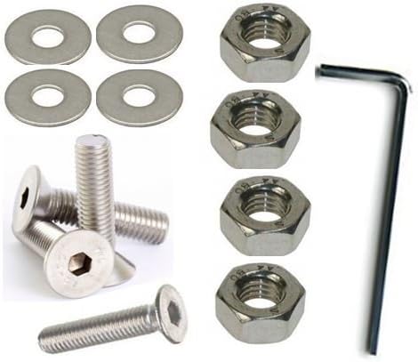AHC 12mm Countersunk Bolts M12 x 40mm (Including Head) A2 Stainless ...