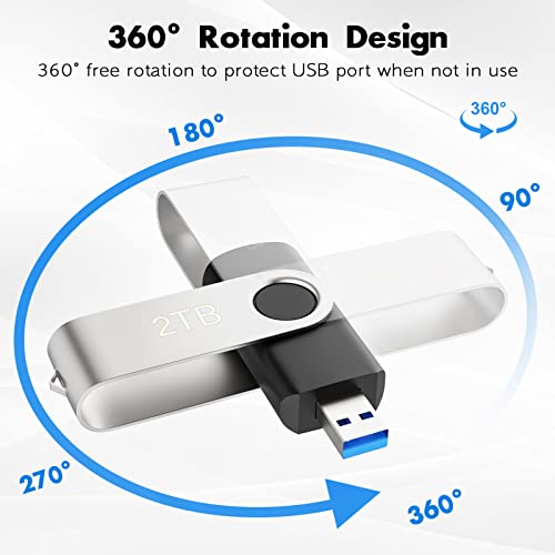 USB Flash Drive 2tb Portable Thumb Drives USB Memory Stick Large Storage 2000G USB Drive ...