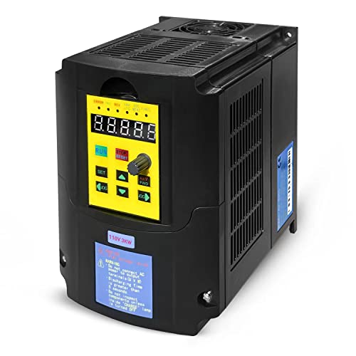 VFD 3KW 4HP 110V 1 Phase Input 3 Phase 0-400HZ Output 40A Variable ...