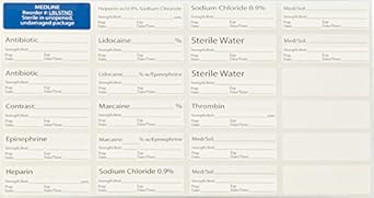 Amazon.com: Medline LBLSTND Sterile Surgical Time Out Pre-Procedure ...