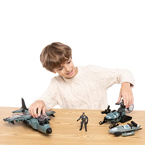 JOYIN Military Toy Set, Military Airplane Toy, Pretend Play Fighter Jet ...