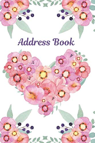Address Book: Small Floral Address and Telephone Number Book (4x6) with ...
