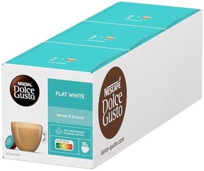 NESCAFÉ DOLCE GUSTO Flat White Coffee Pods 16 Capsules (Pack of 3-48 ...