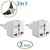 United States to Iceland Travel Power Adapter to Connect North American ...