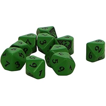 Amazon.com: Q Workshop L5R: Phoenix Clan Dice Set (10 Stuck - W10 ...