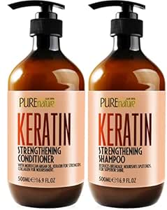 Amazon.com : Keratin Shampoo and Conditioner Set - Sulfate Free ...