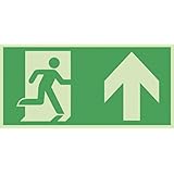 Rettungsschild Fluchtweg Notausgang Schild Kunststoff selbstklebend und ...