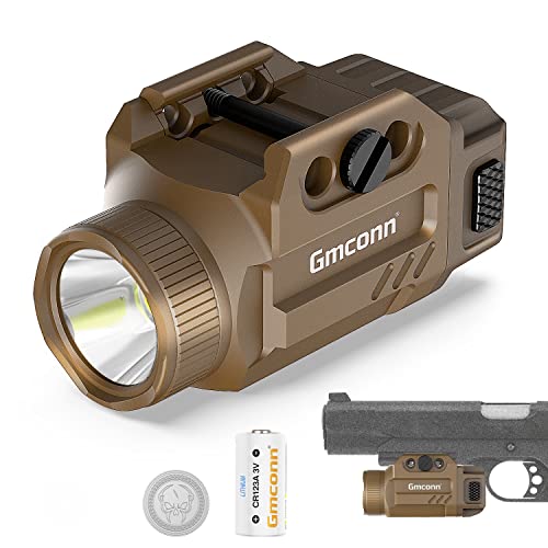Gmconn Pistol Light Rail Mounted Small Size Tactical Flashlight 600 ...