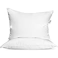 Amazon.com: Hotel Feather and Down Queen Size Bed Pillow Set (2 Pack ...