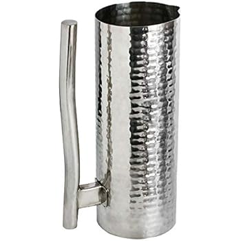 Amazon.com | Hammered Pitcher - Stainless Steel Water Pitcher - Silver ...