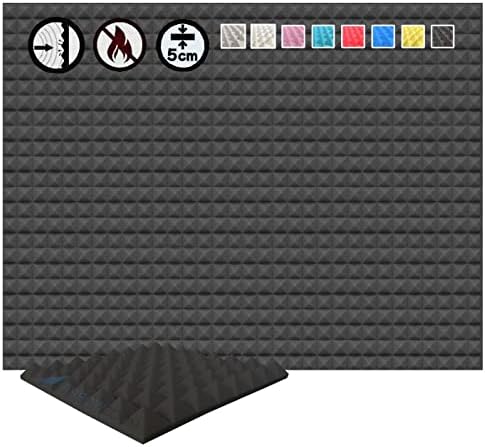 سعر Arrowzoom 12 Black Acoustic Panels Pyramid Sound Absorbing Acoustic ...