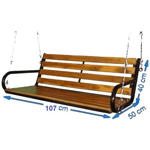 Kaushalendra Garden Zula Wooden Hanging Swing Teak Set 107 cm.: Amazon ...