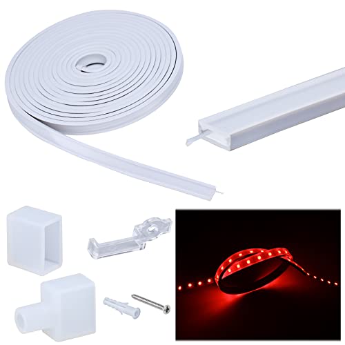 Muzata 2Pack 16.5Ft/5M Silicone LED Channel System Flexible Waterproof ...