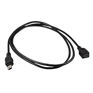 USB 2.0 Mini B Extension Cable Male Mini USB 5-Pin to Female USB Mini B ...