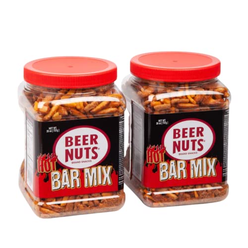 BEER NUTS Habanero Hot Bar Mix - Fiery Snack of Salty & Spicy Roasted ...