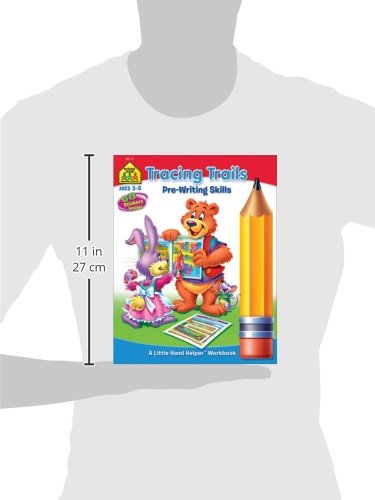 School Zone - Tracing Trails Workbook - 32 Pages, Ages 3 to 5 ...