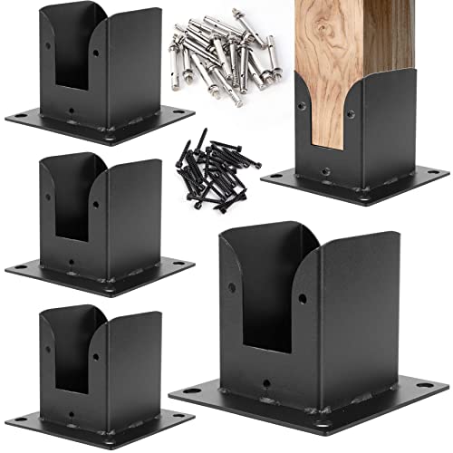 Stainless Steel Post Base 4x4" - Wood Fence Post Base Brackets Post ...