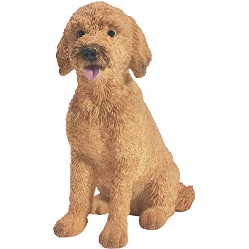 Amazon.com: Sandicast Small Size Goldendoodle Sculpture, Sitting ...