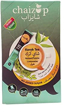Chaizup Instant Premix Cardamom Sugar Free 3in1 Tea 10 Sachet (No Added ...