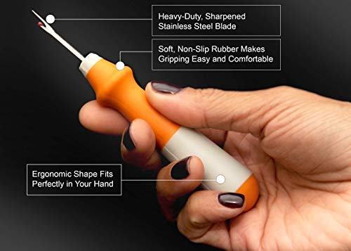 Premium Ergonomic Seam Ripper Tool | Stitch Remover Tool | Works as ...
