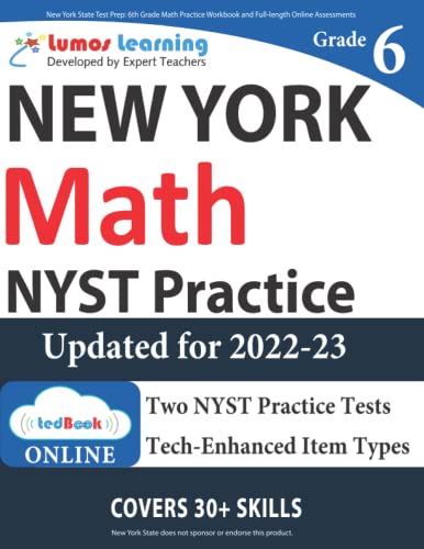 New York State Test Prep: 6th Grade Math Practice Workbook and Full ...