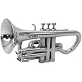 Tromba Pro Professional Plastic Bb Cornet, Silver : Musical Instruments