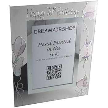 Amazon.com - Dreamair 70th Birthday Photo Frame: Land (Sweet Pea ...