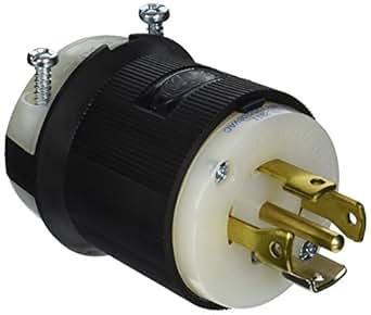 Hubbell HBL2811 Locking Plug, 4 Pole, 5 Wire, 30 amp, 120/208V, L21-30P ...