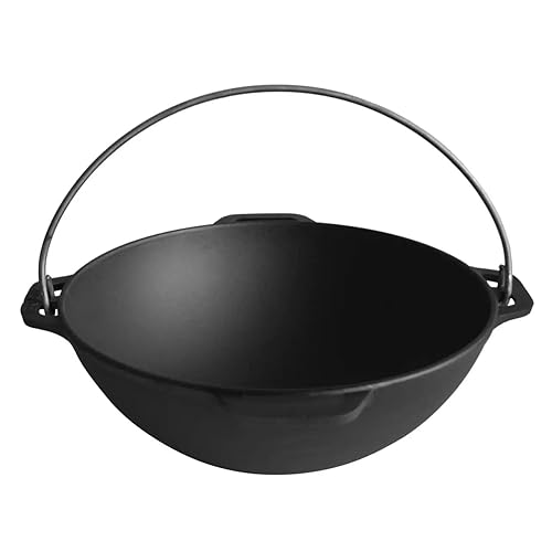 Kazan Uzbek Cast Iron Kazan for Plov Making Cookware Insulated Double ...