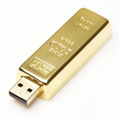 8GB Stunning Gold Bar USB Flash Pen Drive Memory Stick (Metal Casing ...
