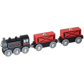 Amazon.com: Hape Kids Wooden Railway Propeller Steam Engine: Toys & Games