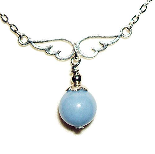 Amazon.com: ANGELITE NECKLACE Angel WINGS Pendant COMPASSION INNER ...