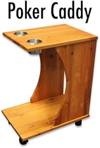 Amazon.com : Poker Caddy - Wood Rolling Drink Holder & Table : Sports ...