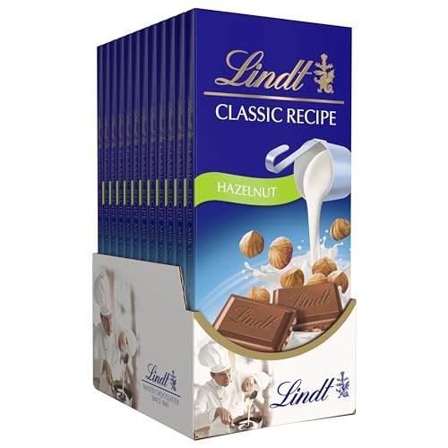 Lindt CLASSIC RECIPE Hazelnut Milk Chocolate Bar, Chocolate Candy for ...