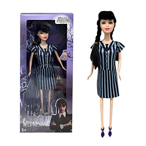 Loofamy Wednesday Addams Dolls, Addams Family Plastic Doll, 11.5 inch ...