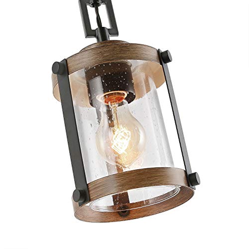 LOG BARN Pendant Lighting for Kitchen Island, Farmhouse Mini Chandelier ...