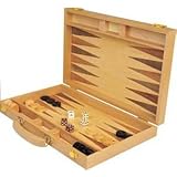 Amazon.com: Large 18" Leatherette Backgammon Set - Brown: Toys & Games