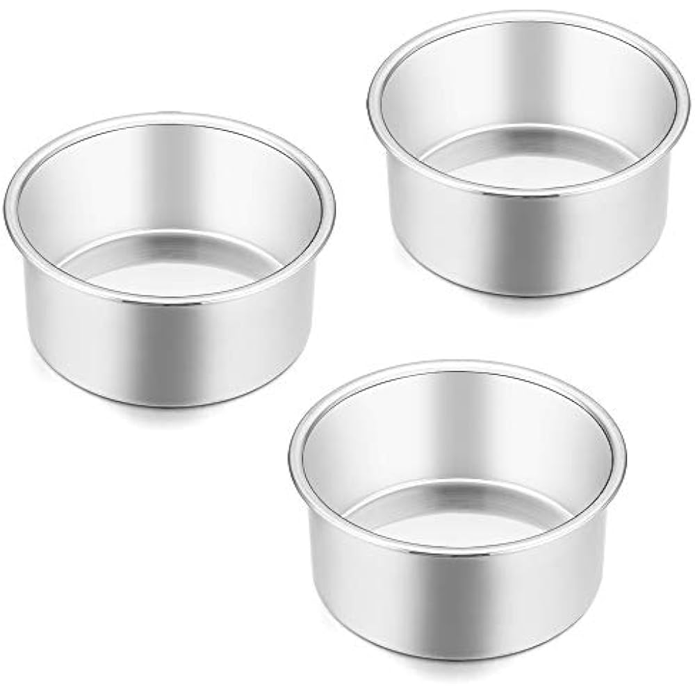 4 Inch Cake Pan Set Of 3 E far Stainless Steel Mini Round Smash Baking