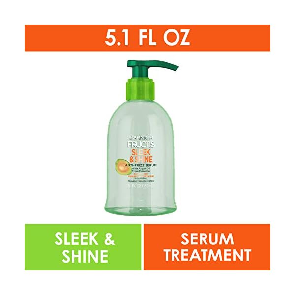 Garnier Fructis Sleek & Shine Anti-Frizz Serum for Frizzy, Dry Hair ...