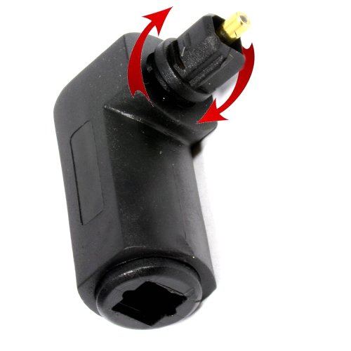Buy kenable Optical Socket to Rotating Right Angled Plug TOS TOSLink ...