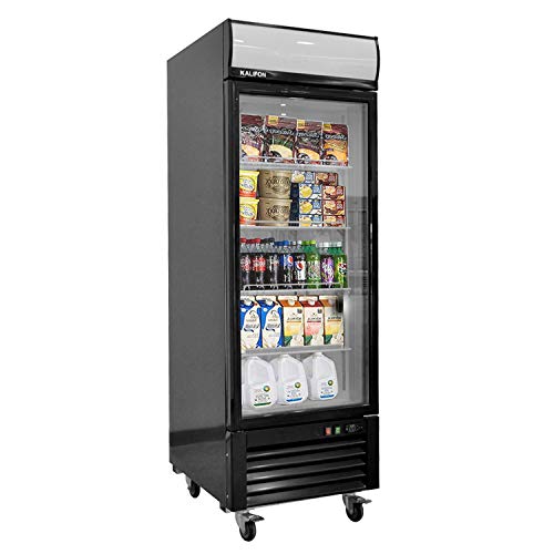 kalifon Commercial Refrigerator Merchandiser with Glass Door, 23Cu.Ft ...